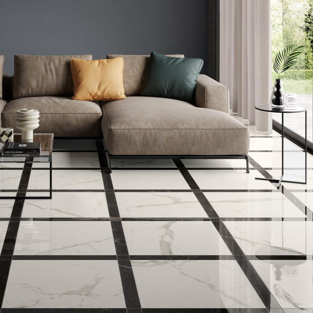 Eternity Marquina Black Tile – Canaroma Bath & Tile