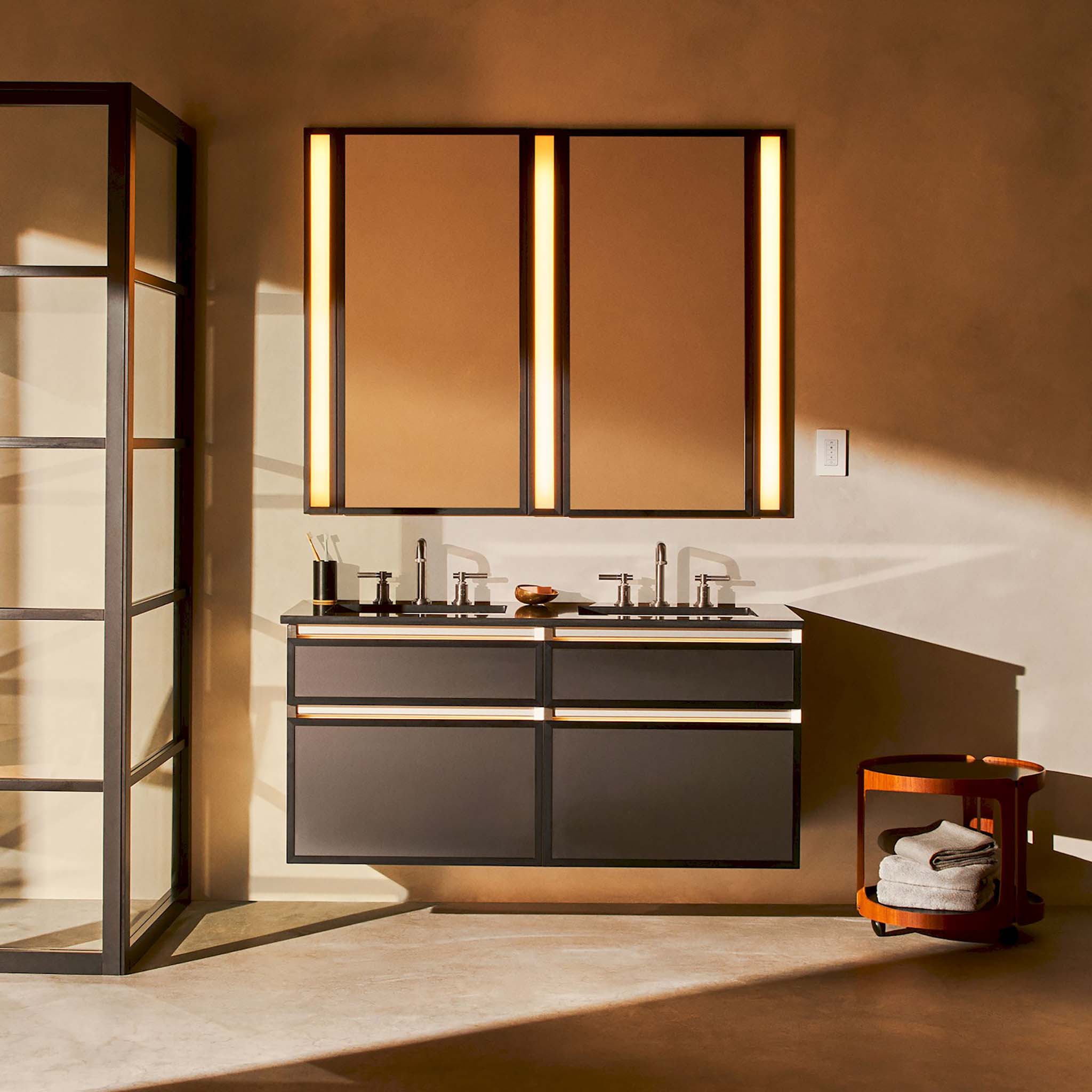 Robern Profiles Mirror Cabinet Canaroma Bath Tile