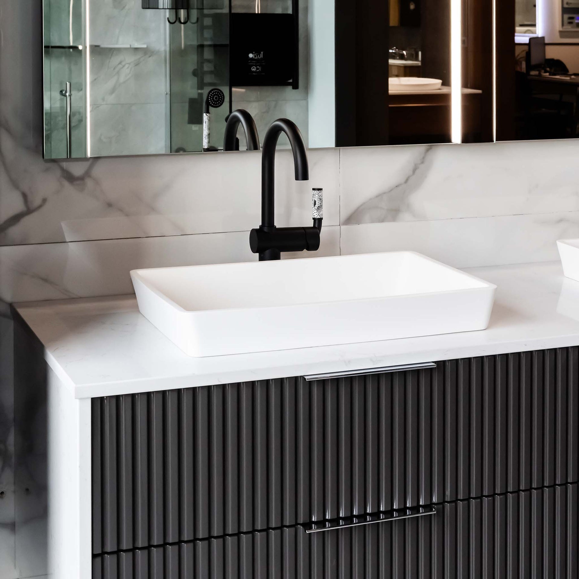 GB Group Bath Vanity LAMÈ Double Sink White – Canaroma Bath & Tile