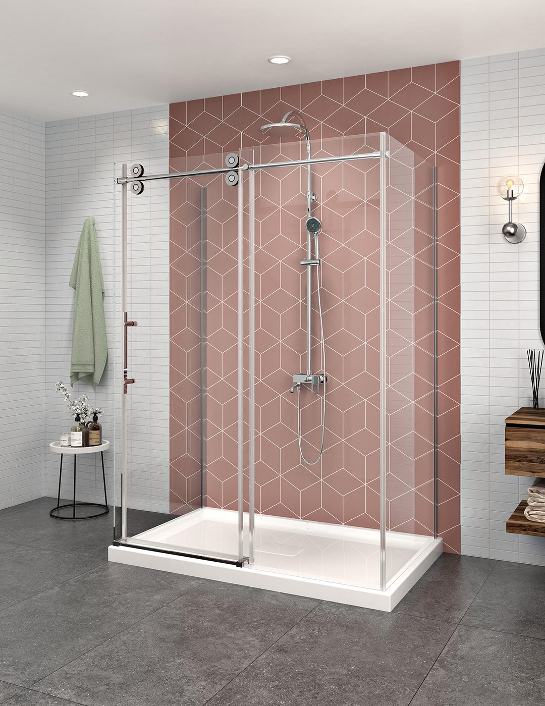 Fleurco Latitude Shower Door Walk-In Panel – Canaroma Bath & Tile