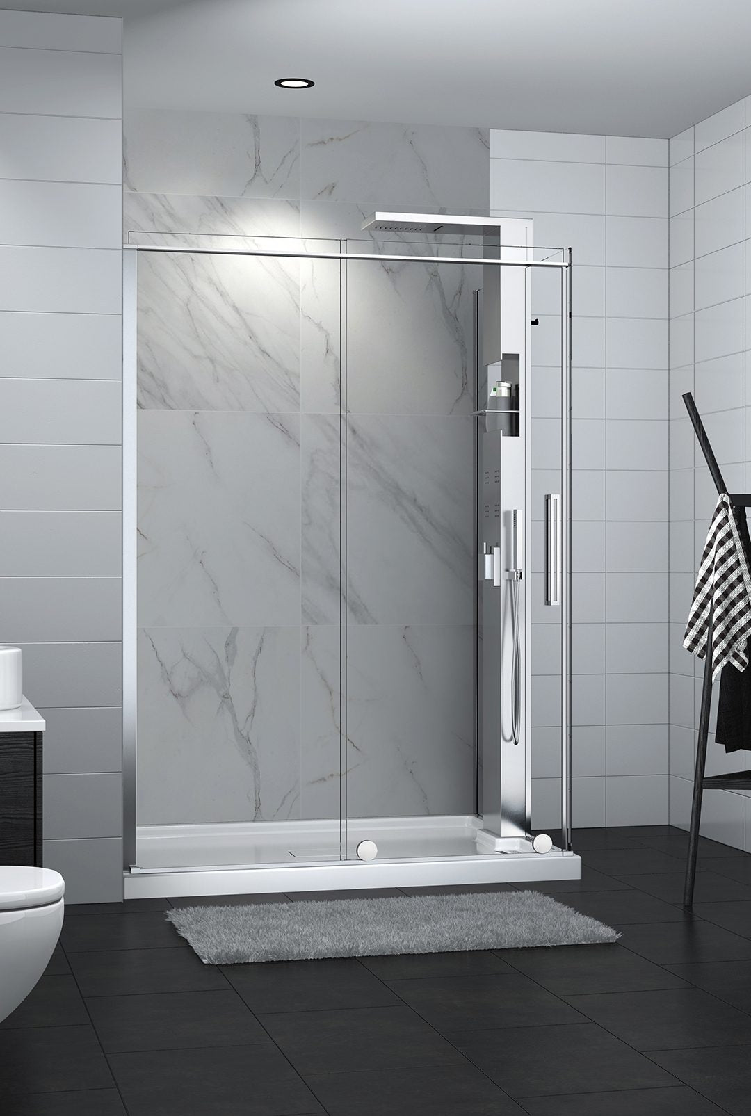Fleurco Latitude Shower Door Walk-In Panel – Canaroma Bath & Tile